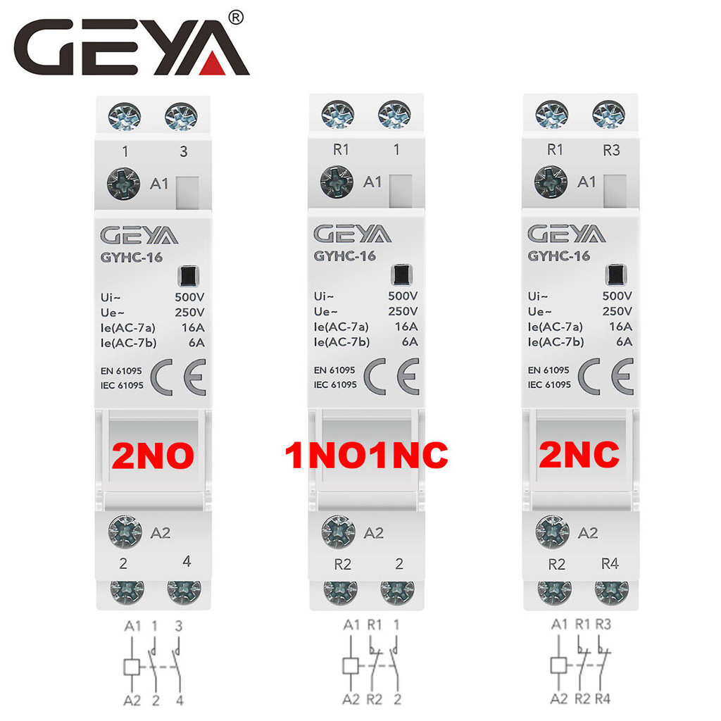 GEYA GYHC AC Contactor 2P 16A 20A 25A 2NC 2NO 1NO1NC 50/60Hz Automatic ...