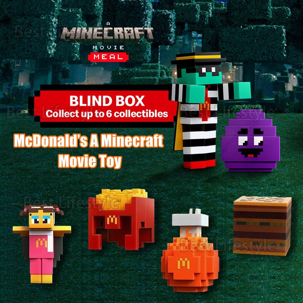 McDonald's A Minecraft Movie Happy Meal Building Bricks Set Funny ...