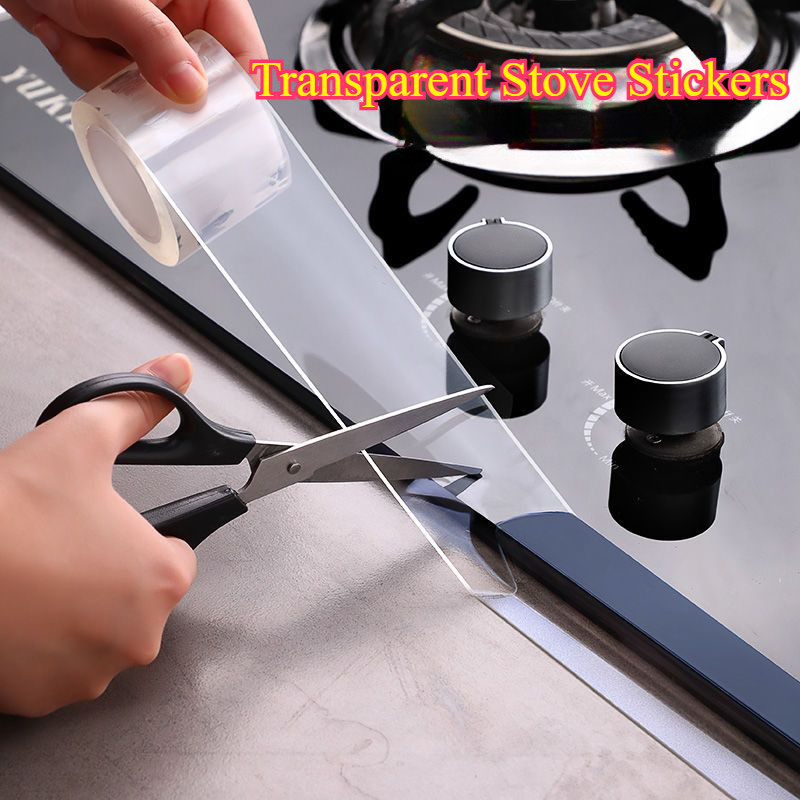 Transparent Stove Kitchen Beautiful Stitching Sink Waterproof Sticker ...