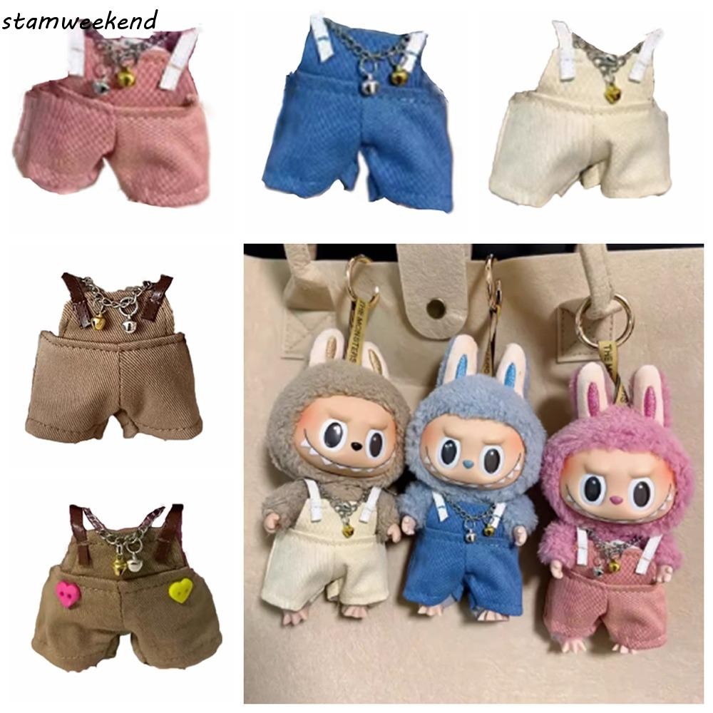 STAMWEEKEND Labubu Time Clothes, Suspender Pants with Necklace 17cm ...