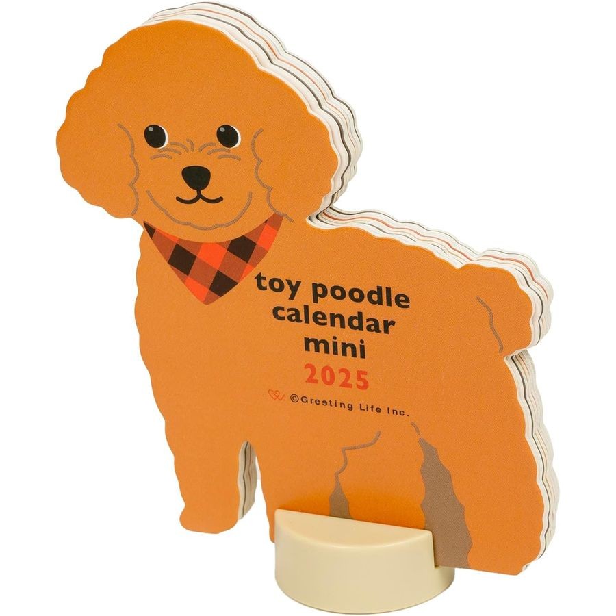 2025 Japan Greeting Life Animal Shape Desk Calendar/Mini/Poodle eslite ...