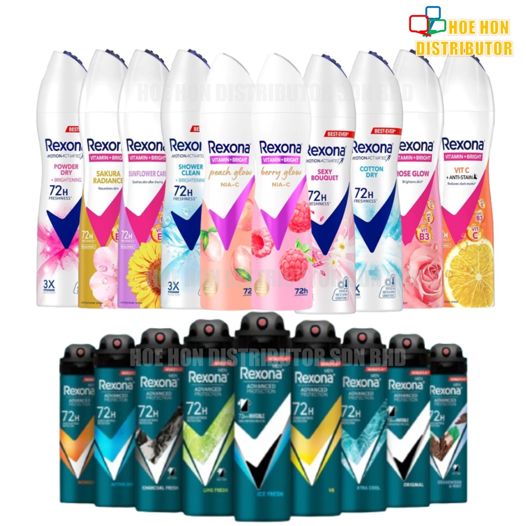 Rexona Deodorant Spray 135ml Antiperspirant Armpit Semburan Deodoran ...