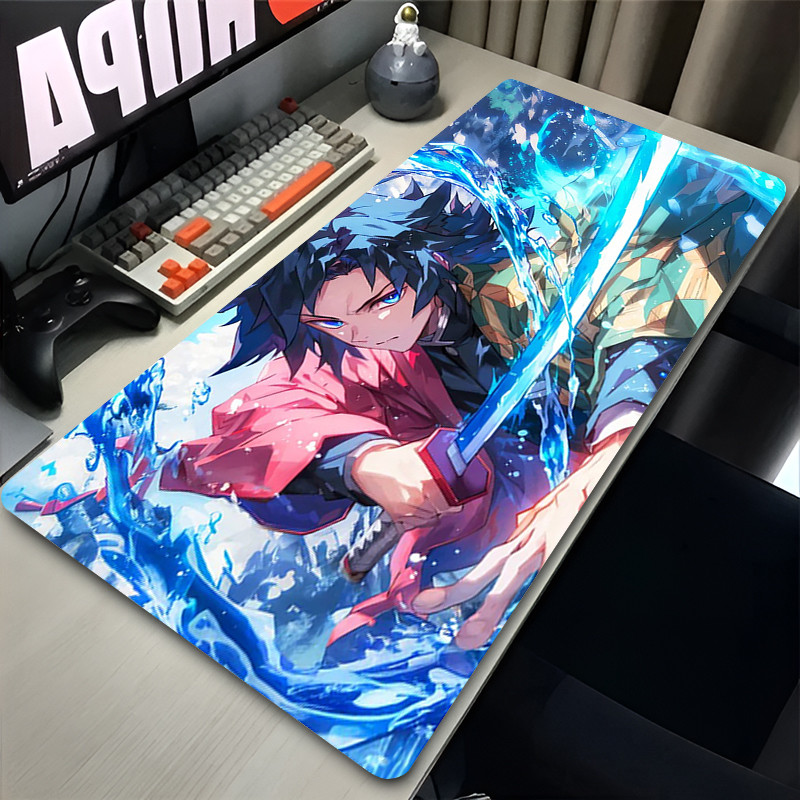 Japan Anime Extended Desk Mat Laptop Demon Slayer Tomioka Giyuu Mouse ...