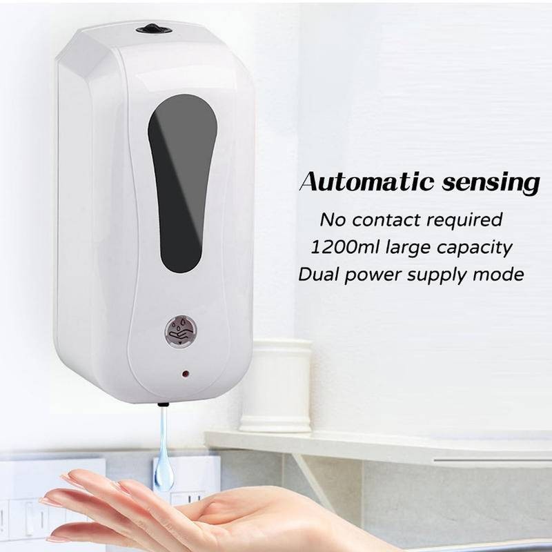 1200ML Wall-mounted Automatic Dispenser Gel Drip Rechargeable Dispenser ...