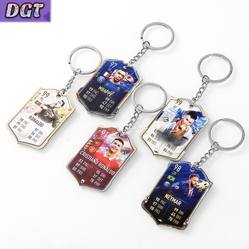 DGT Soccer Players Car Keychain Football Scoring Card Keychain Soccer ...