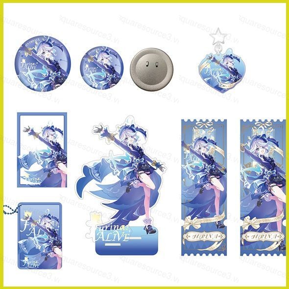 SQ3 Genshin Impact Furina HoYoFari Focalors acylic stands plate badge ...