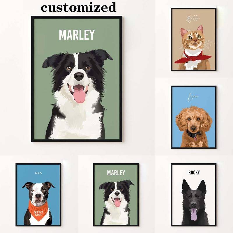 The pet art poster series is carefully crafted and personalized ...