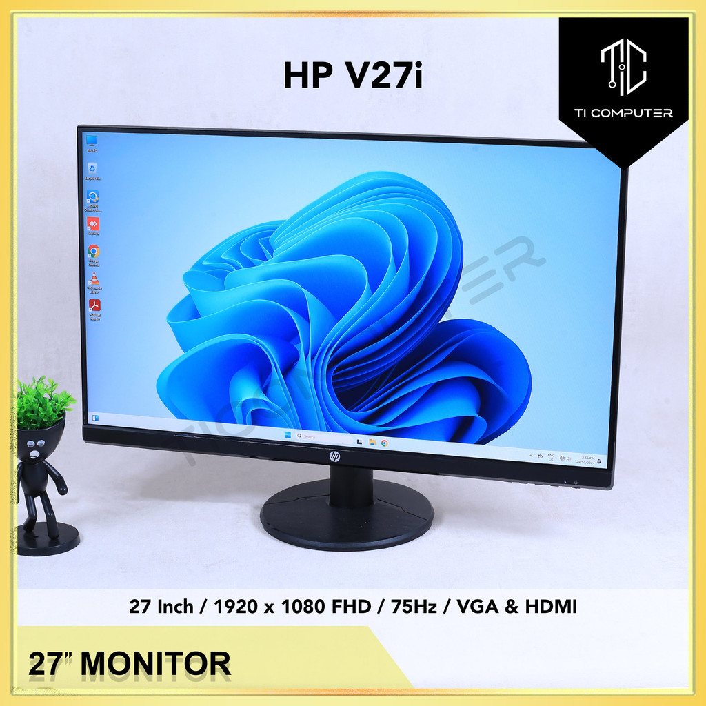 HP V27i 27 inch Widescreen Bezeless IPS Edgelit FHD 1080P with HDMI VGA ...