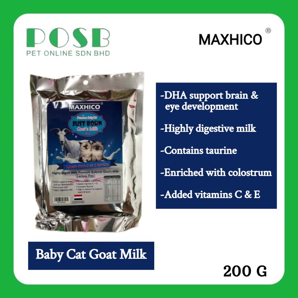 Maxhico Premium Babycat Goat Milk / Cat Milk / Susu Kucing 200g ...