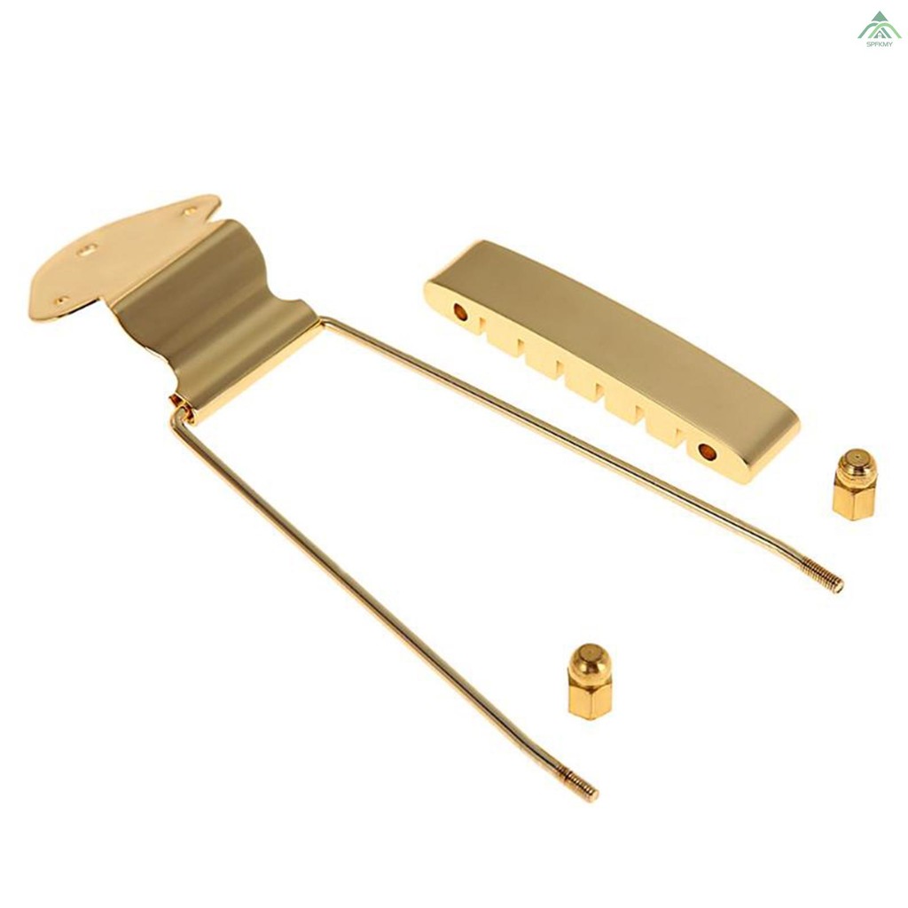 6 String Guitar Trapeze Tailpiece Bridge Adjustable Metal Bridge ...