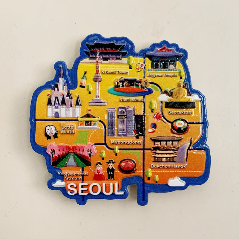 [Magnet] South Korea Seoul Tower Myeongdong Cao Xi Temple Three ...