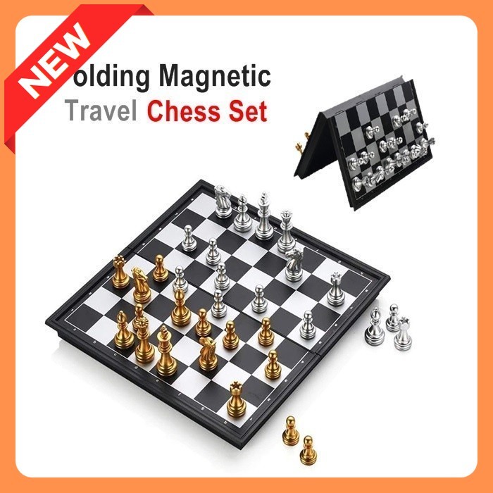 [PROMO] Chess Set Magnet Mini Chess Board Game Magnetic Kids Family ...