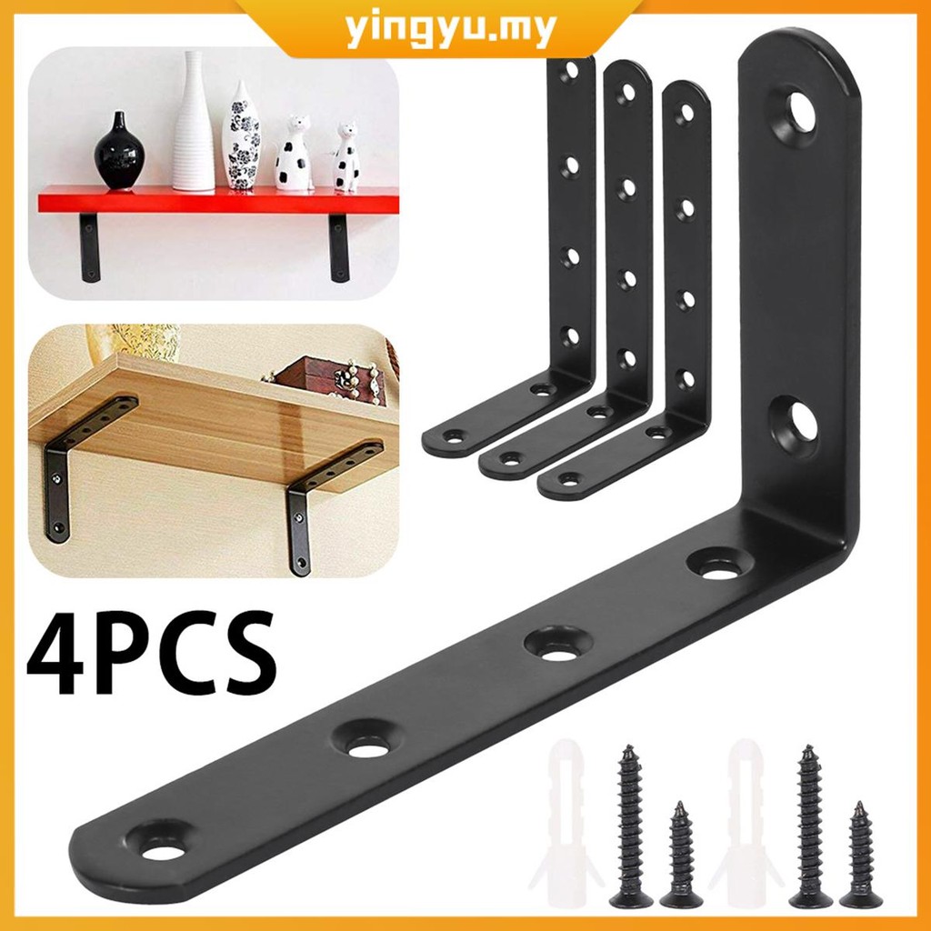 Shelf Bracket Metal 90 Degree Corner Brace Heavy Duty L Shaped Bracket ...