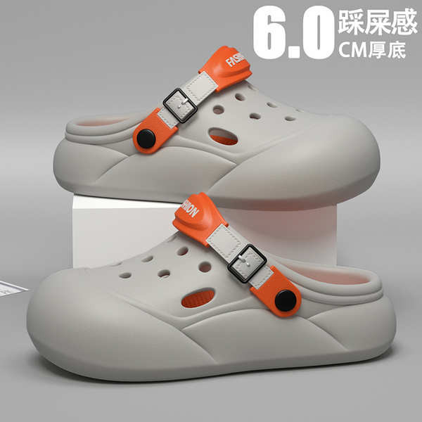 crocs crocs men Kasut lubang tapak tebal pakaian musim panas lelaki ...