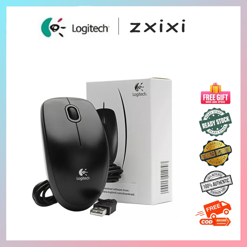 Logitech B100 Optical USB Wired Mouse 3-Buttons Optical Tracking ...