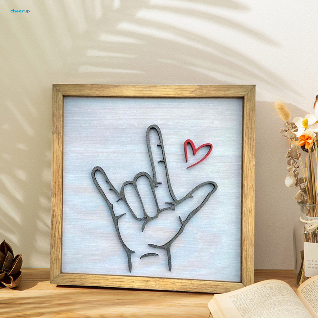 Handcrafted Wooden Love Sign Wall Decor Wooden Ornament Handmade Wooden ...