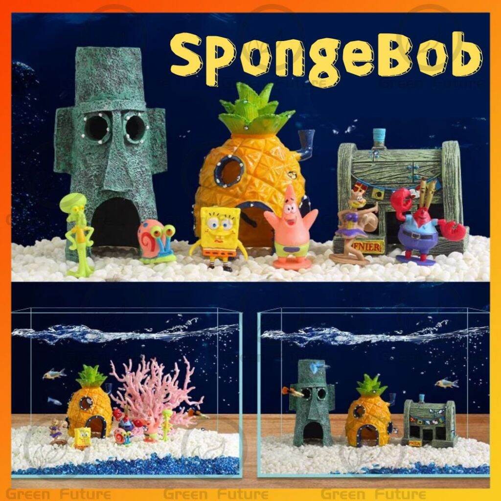 Aquarium Decoration Spongebob Squidward House Creative SpongeBob Series ...