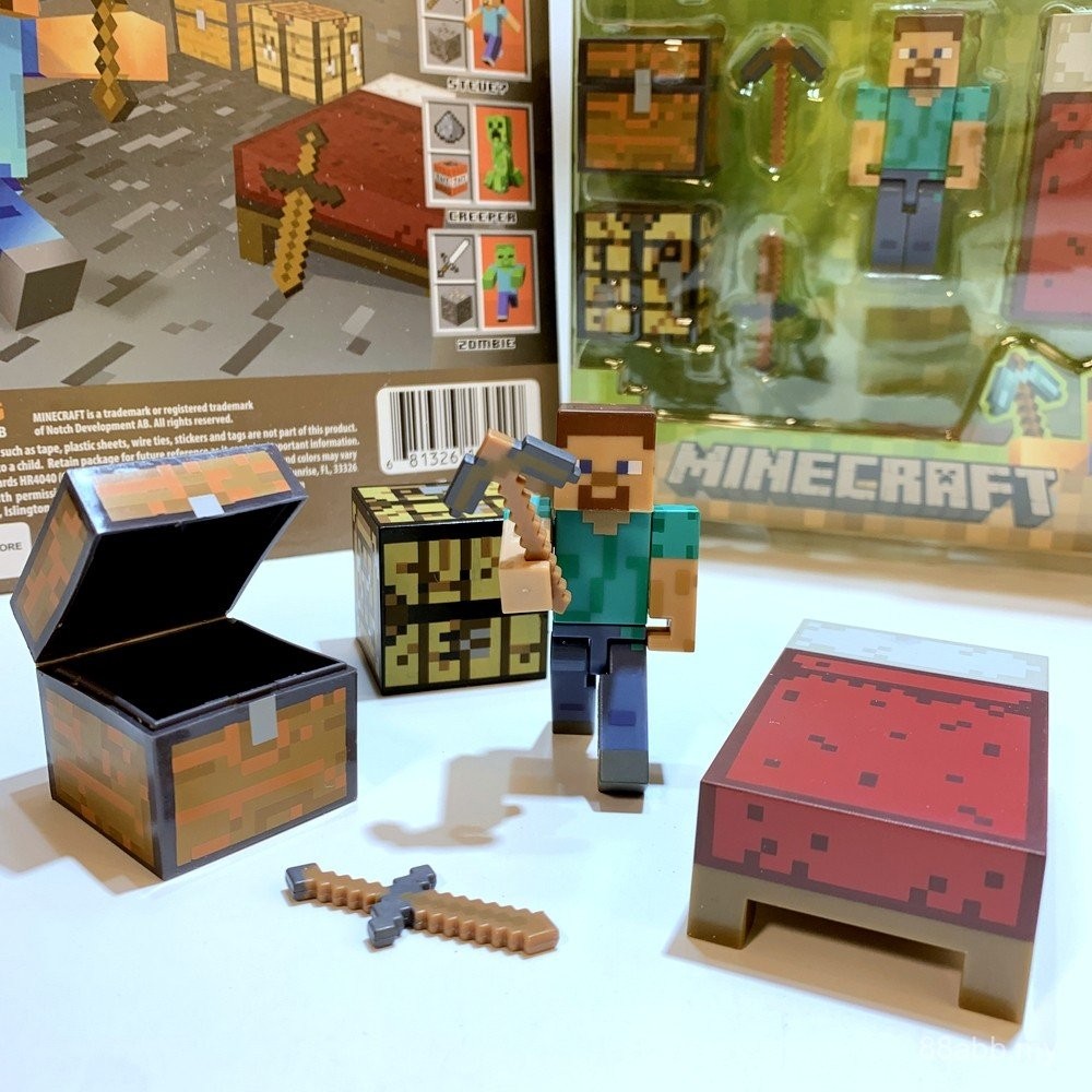 New Minecraft Merchandise Figure Steve Movable Doll Horse Pink Pig ...