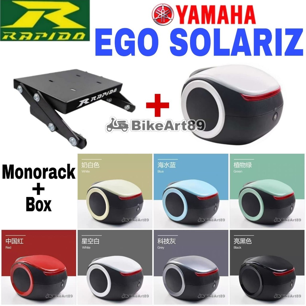 Rapido Monorack Yamaha EGO Solariz Combo Set with Top Box Alien ABS ...