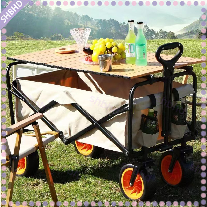 Camping Trolley Outdoor Camping Trolley Foldable Oversized Trolley ...