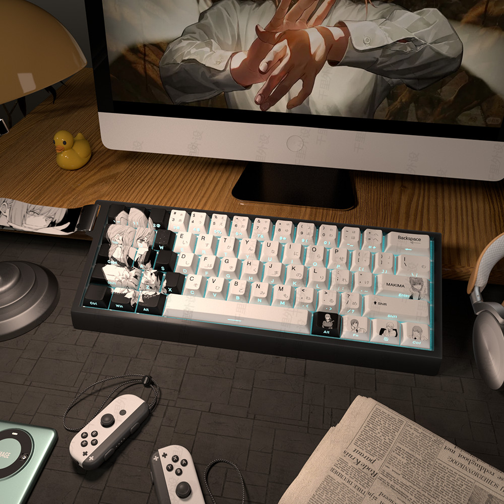 Makima Keycap Cherry Profile 136 Keys PBT Letter Side-engraved Light ...