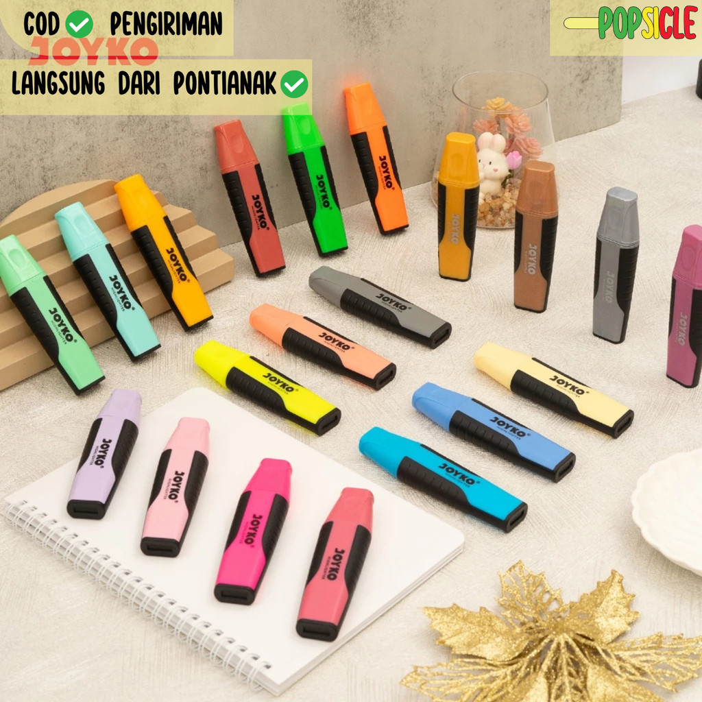 Highlighter Colored Markers Joyko Stationery Markers | Shopee Malaysia