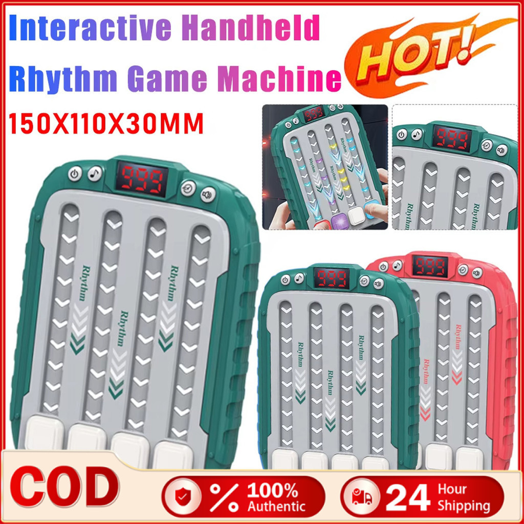 Music Rhythm Game Machine Quick Push Game Pop Pusher Press Response Training Child Decompress ...