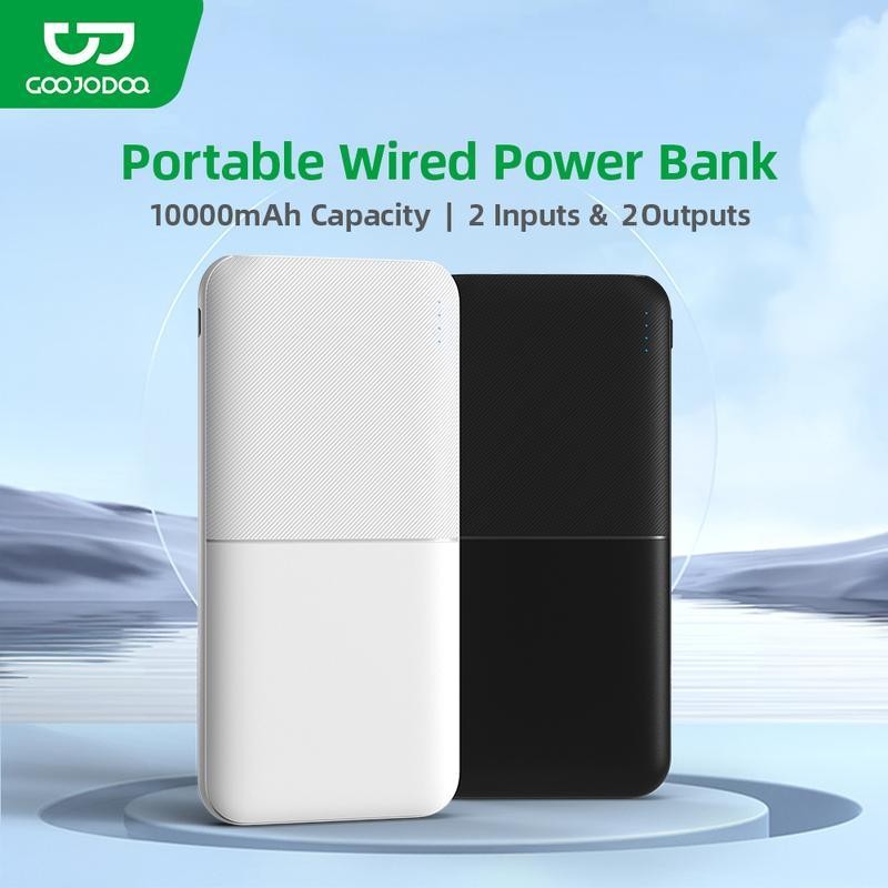 GOOJODOQ 10,000 mAh Battery 10W Portable Power Bank | 2 Inputs & 2 ...