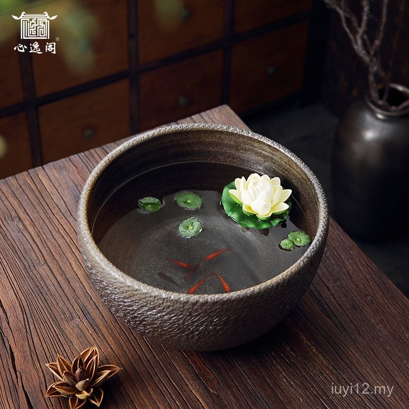 Periuk Bunga Seramik Vintaj Desa Hidroponik Balang Teratai Air Rumah ...