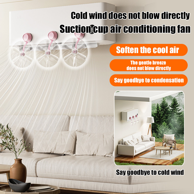 🔥【No Direct Cold Air】 🔥Suction Cup Air Conditioning Fan/Soften Cold ...