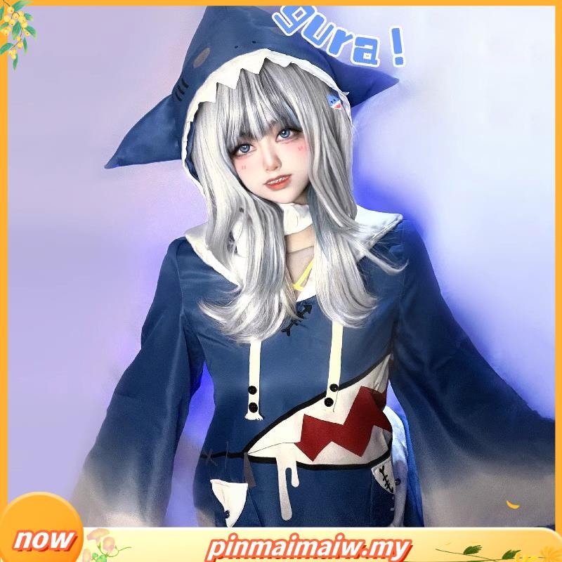 ZST New Hololive Gawr Gura Cosplay Costume ENG Shark Costume for Women Halloween Youtuber ...