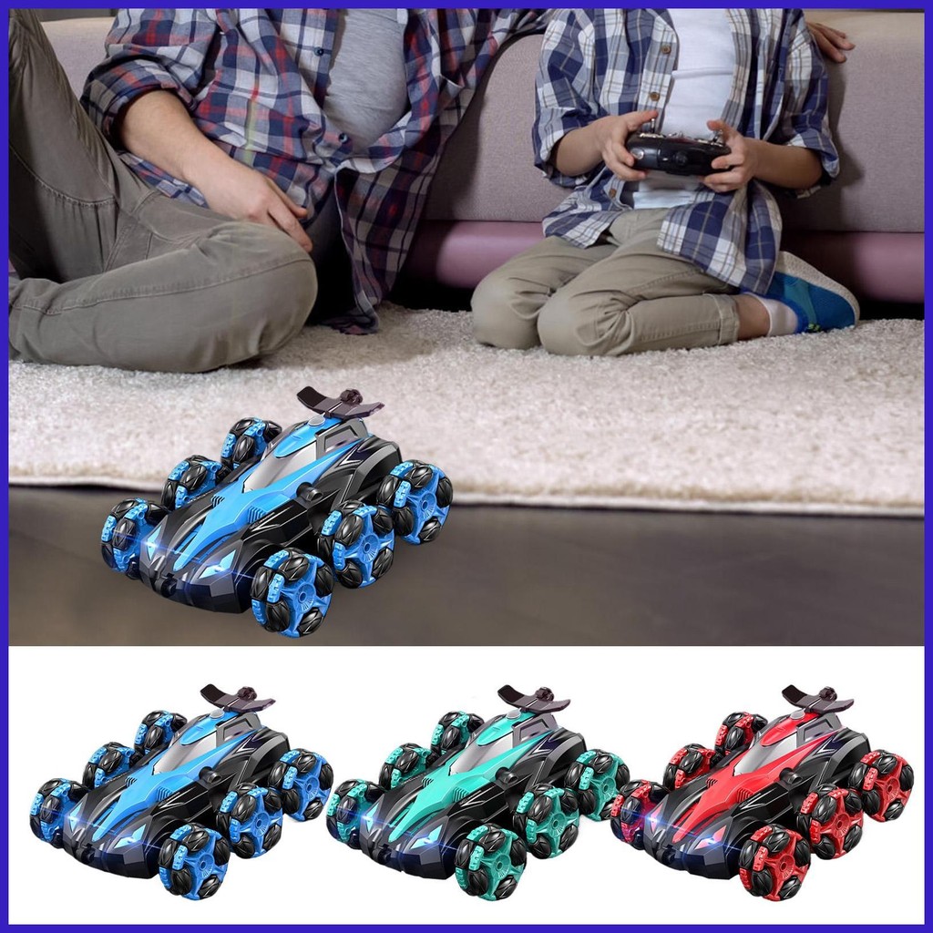 Remote Control Truck 6-Wheel Remote Control Vehicle RC Stunt Car Race ...