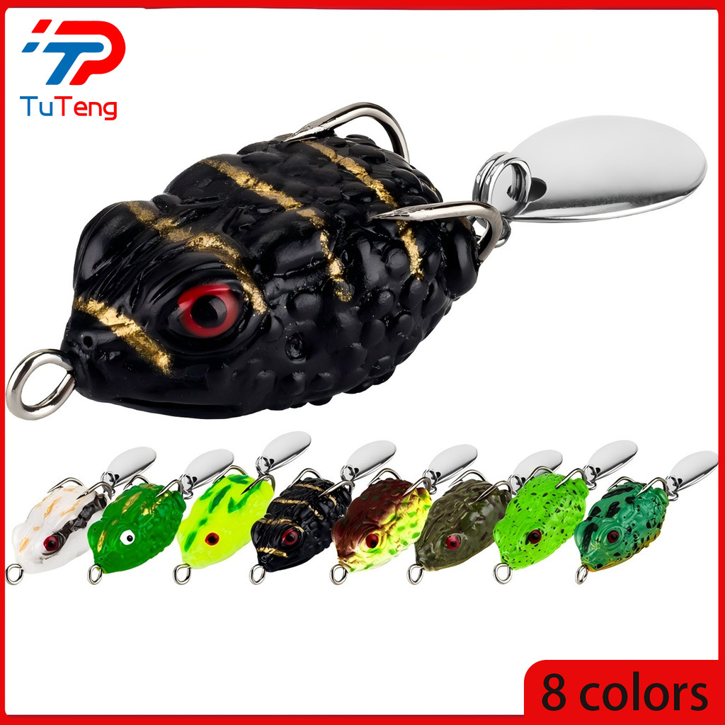 2.5cm/3g Mini Frog Casting Lure Soft Jump Frog Bait 8Colors Top Water ...