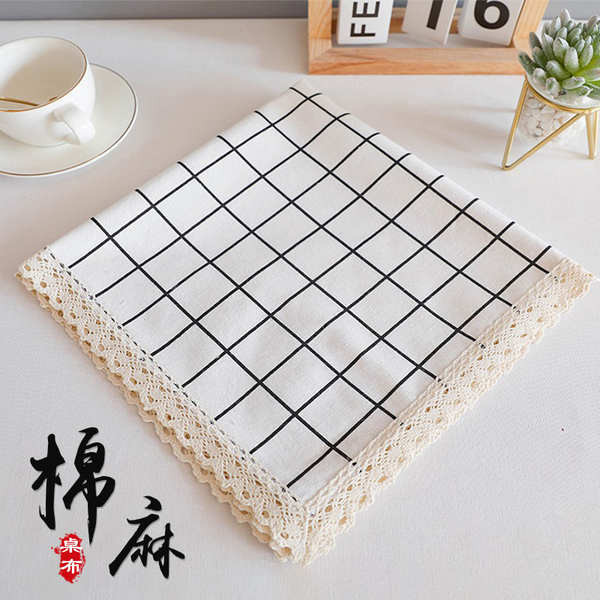 桌布 lapik meja Alas meja, kapas, linen, ins, kain meja berkotak-kotak ...