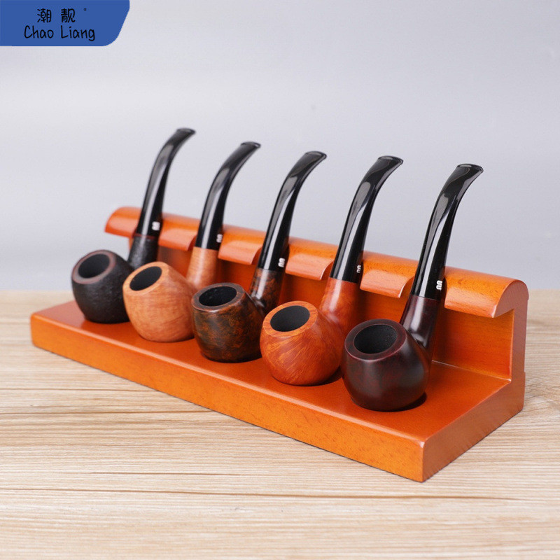 Solid Wood Stand L-Shaped Conjoined Vertical 5-Bit Display Stand Five ...