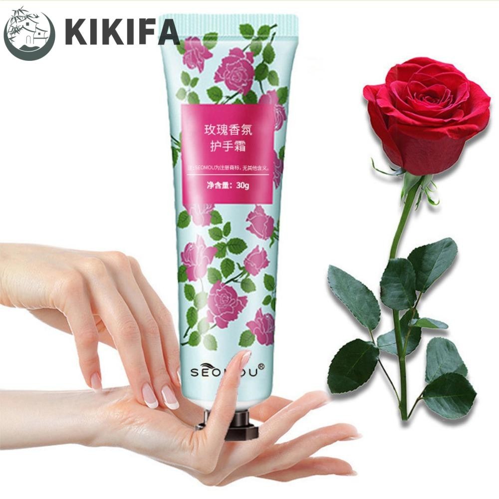 KIKIFA Fruity Hand Cream, Nourishing Flower Fragrance Rose Hand Cream ...