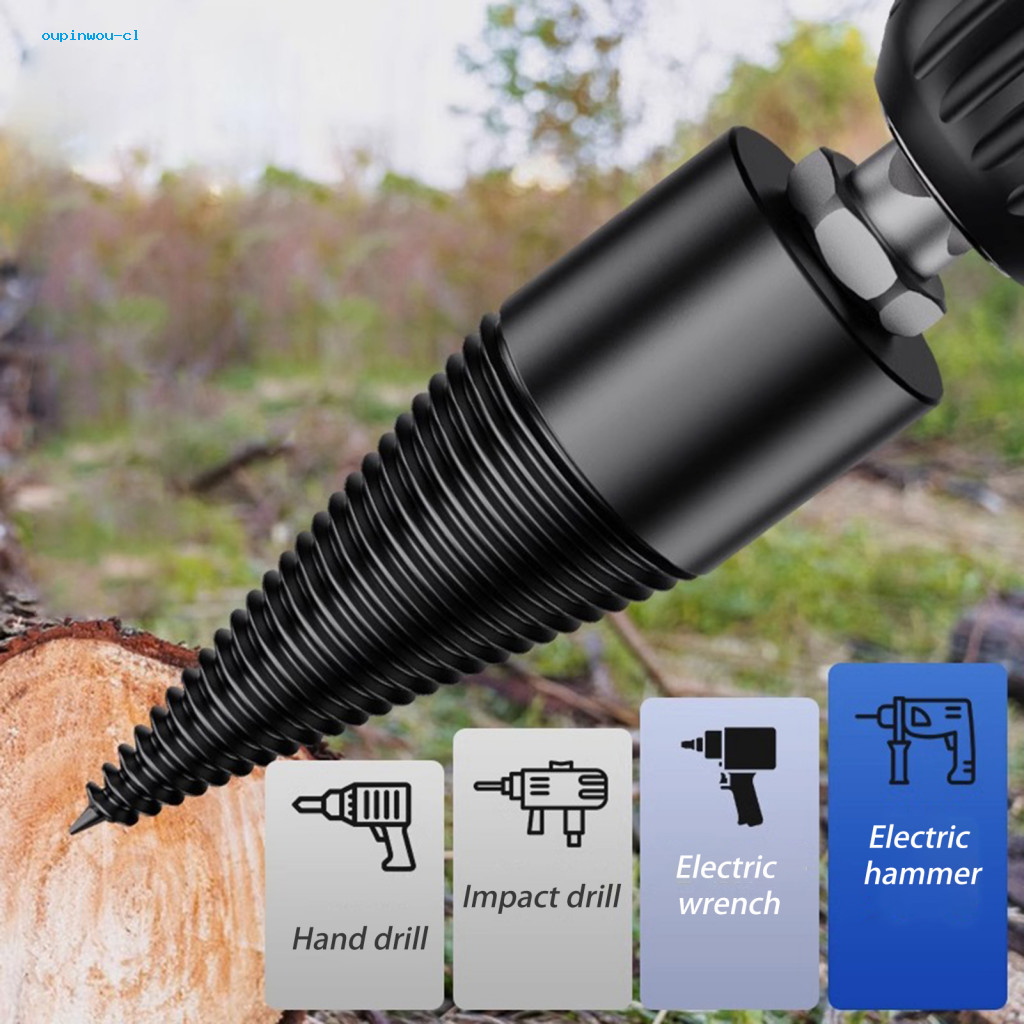 oupinwou Wood Chopping Drill Attachment Wood Drill Bit Splitter ...
