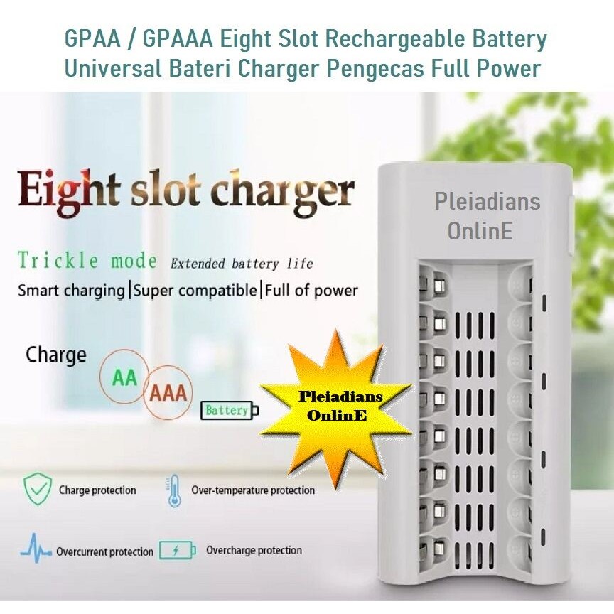 READY STOC\K GPAA / GPAAA Rechargeable Battery Universal Bateri Charger ...