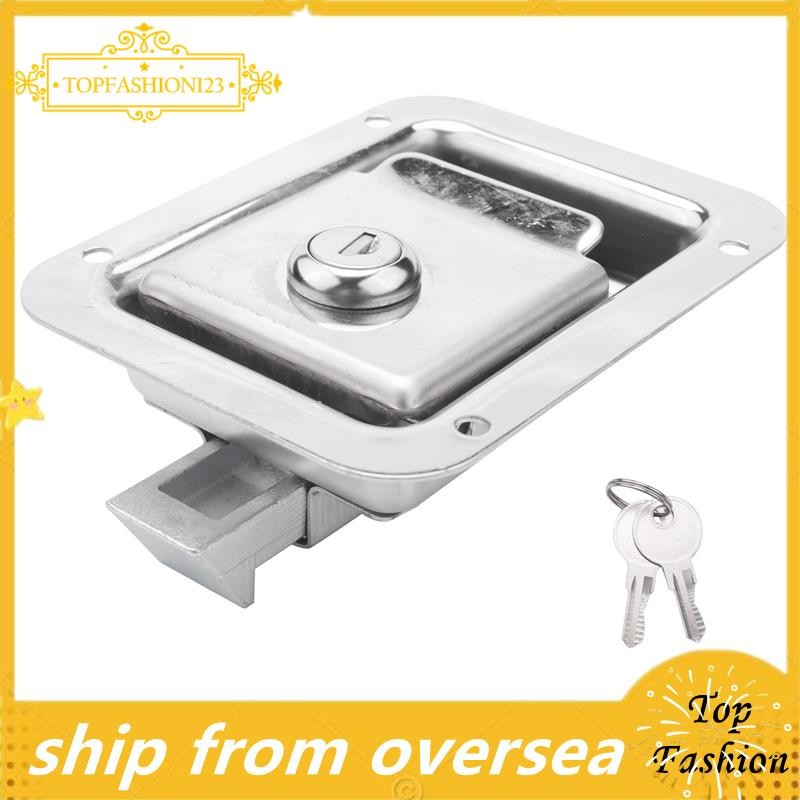 [TopFashion] Paddle Latch with Lock & Key Travel Trailer Lock Stainless ...
