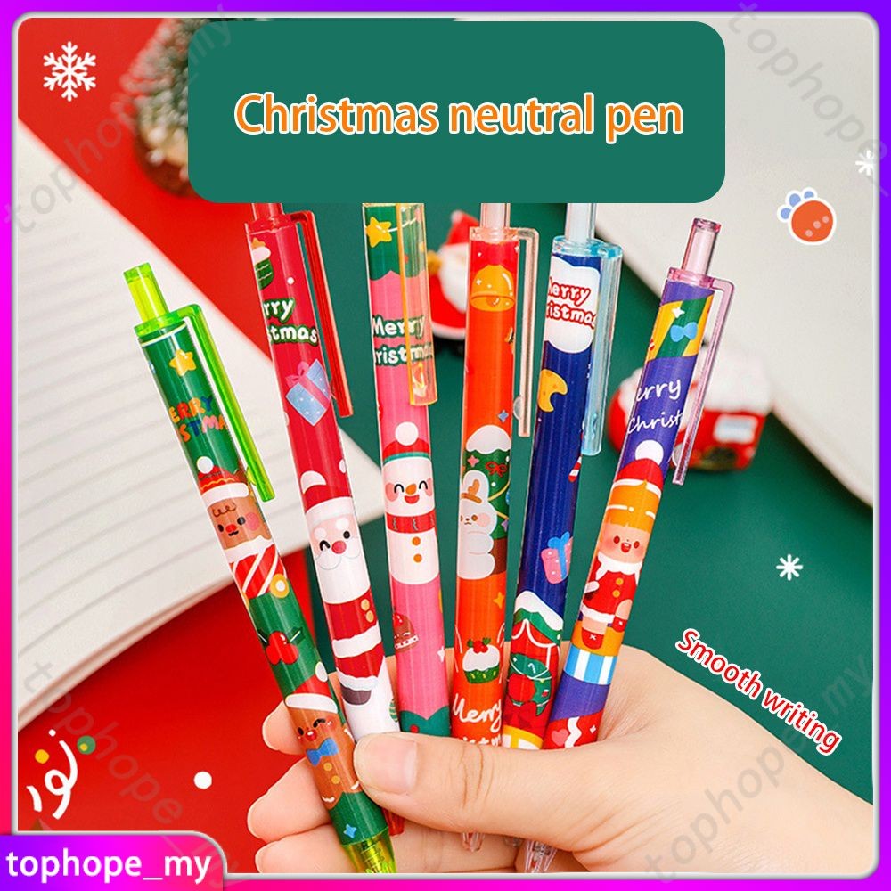Original Christmas Click Gel Pen Cute Christmas Stationery Cartoon ...
