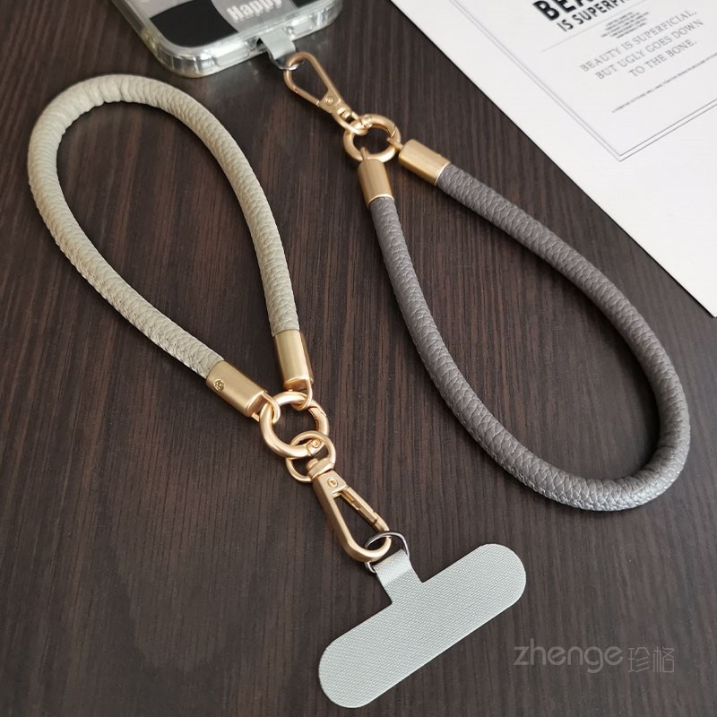 Leather wrist strap, men's and women's short Instagram fashion phone ...