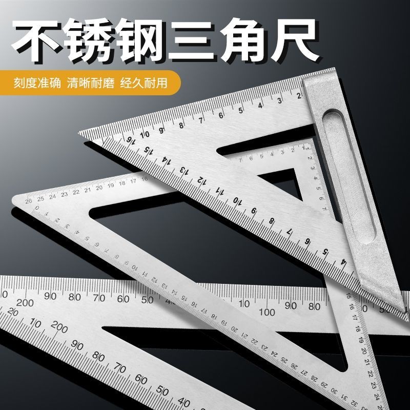 Pembaris kerja kayu sesiku RV9B 45 darjah 90 darjah pembaris segitiga ...