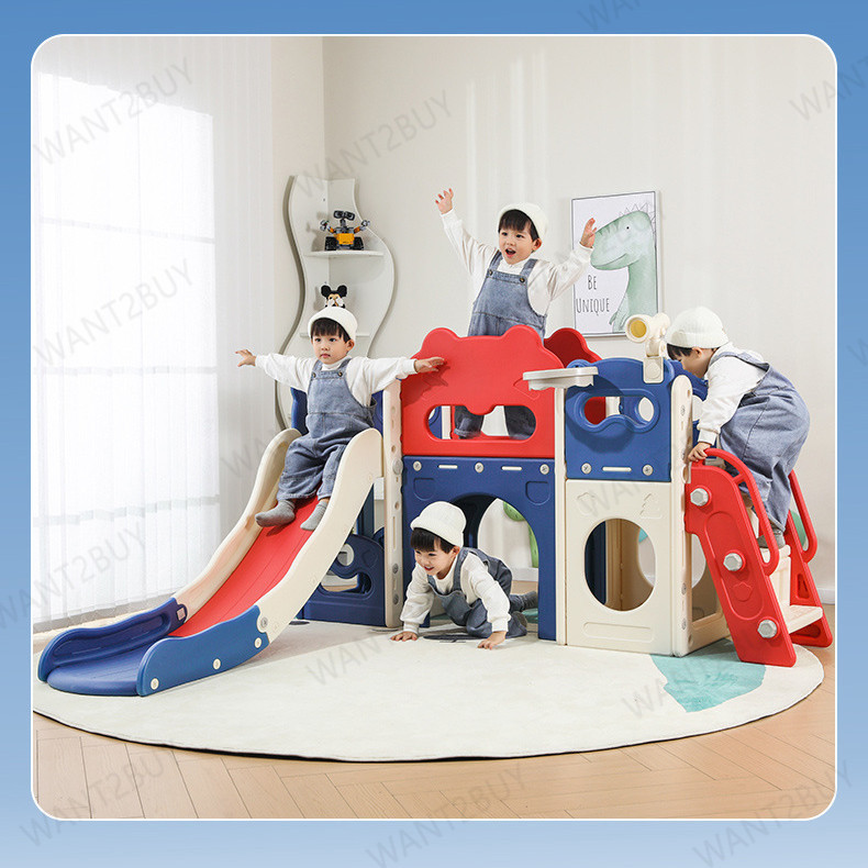 JOY Slide Swing Set 6 in 1 Indoor Outdoor Baby Kids ToddlerClimber ...