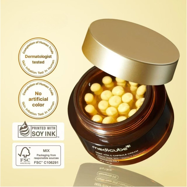 Medicube Deep Vita C Capsule Cream Brightening Firming Skin Barrier ...