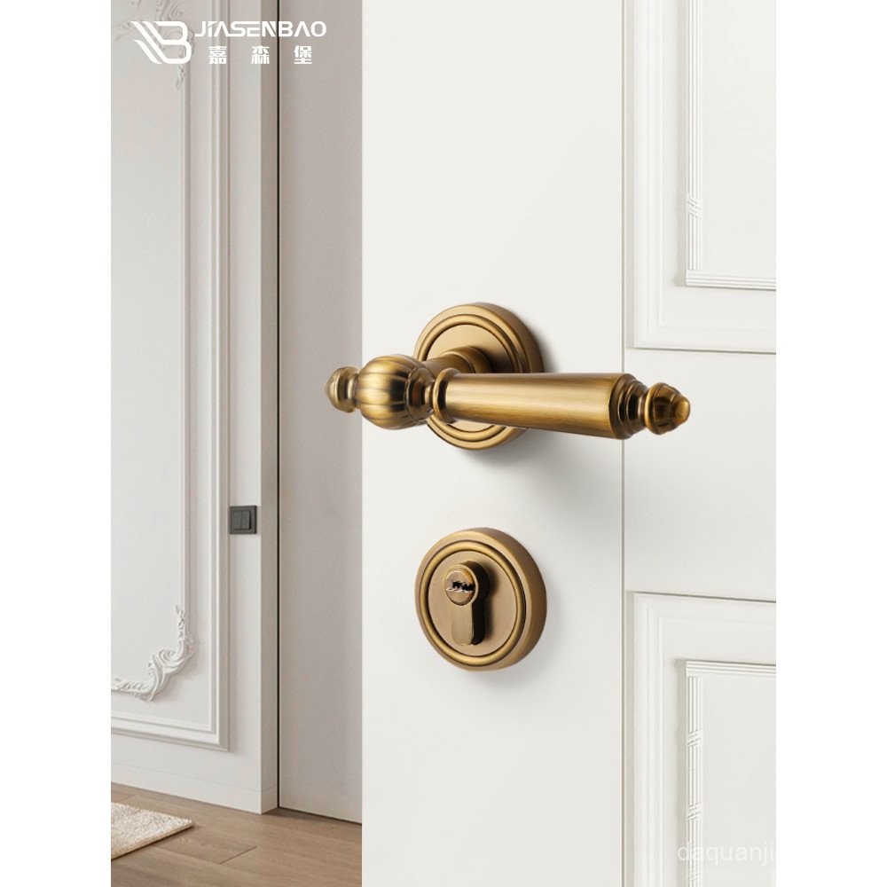 Jiasenburg French Door Lock Indoor Wooden Door Lock American Retro ...