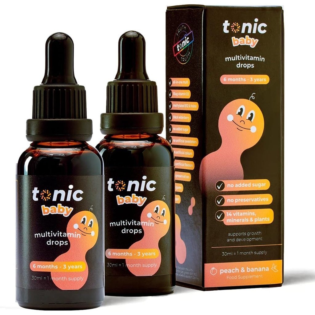 Tonik kesihatan bayi Multivitamin Drops - 14 vitamin bayi A, C, D ...
