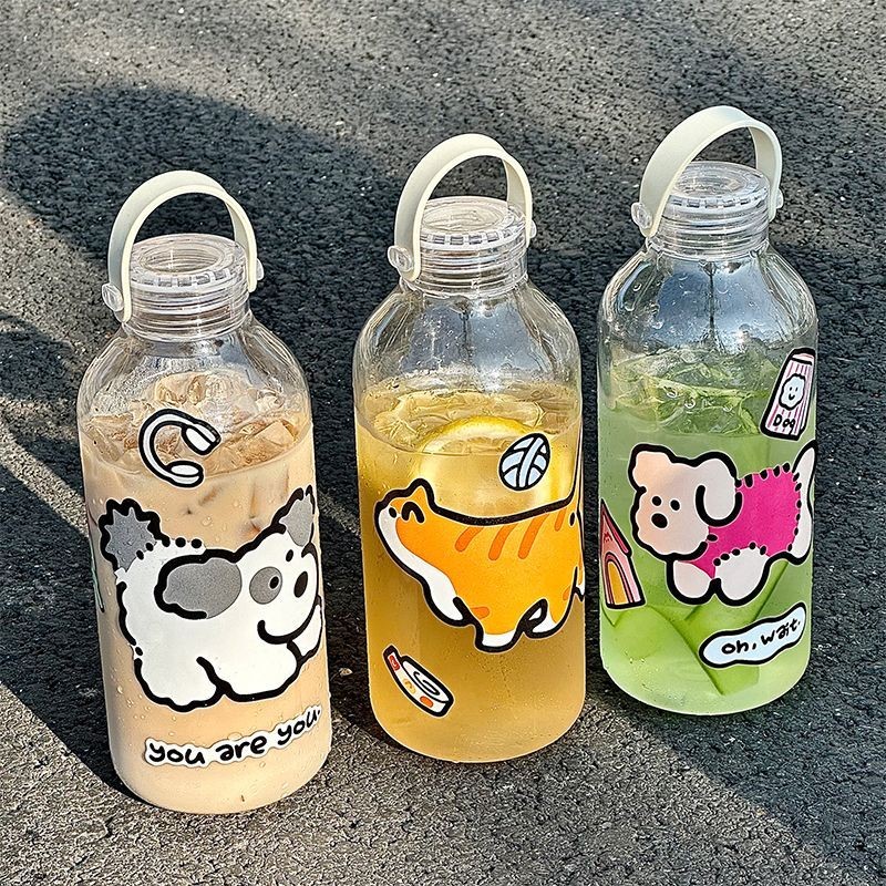 1200ML Simple Cute School Water Bottle Japanese Handy Cup INS Style ...