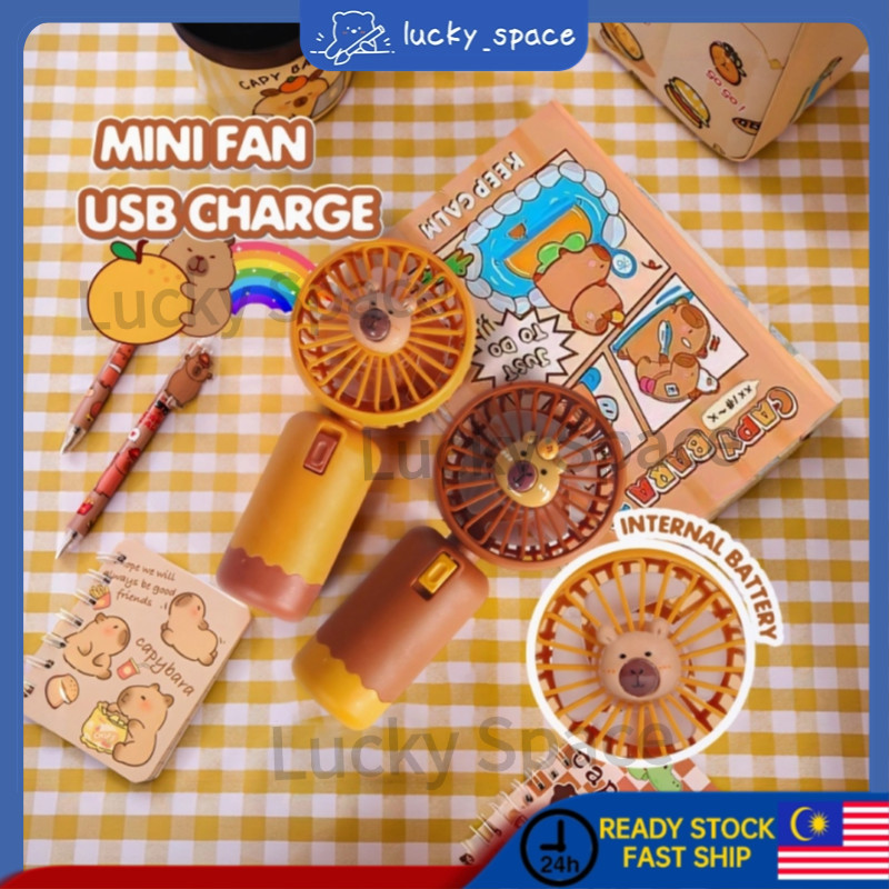 Kuromi Capybara Portable USB Mini Fan Cinnamoroll Melody Kipas Mini ...