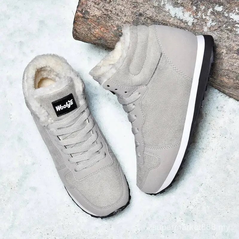 Winter Snow Boots - Suede Leather, Warm & Comfortable, Waterproof ...