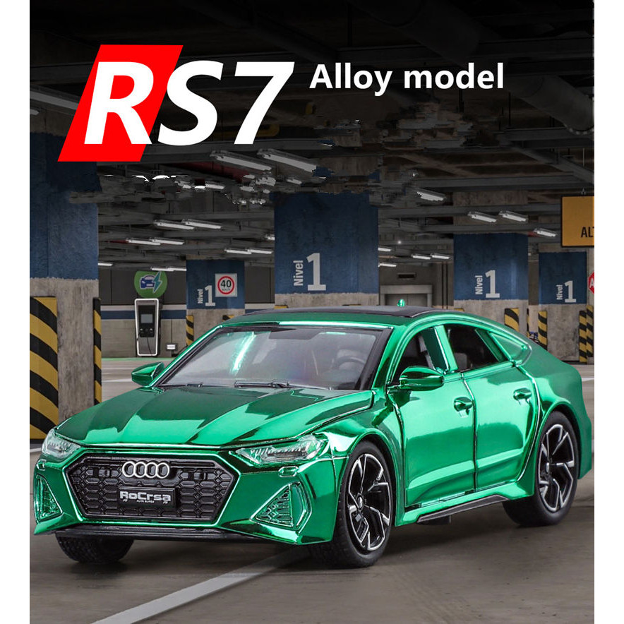 1:32 Electroplating Version AUDI RS7 Coupe Alloy Pull-Back Vehicle Toy ...